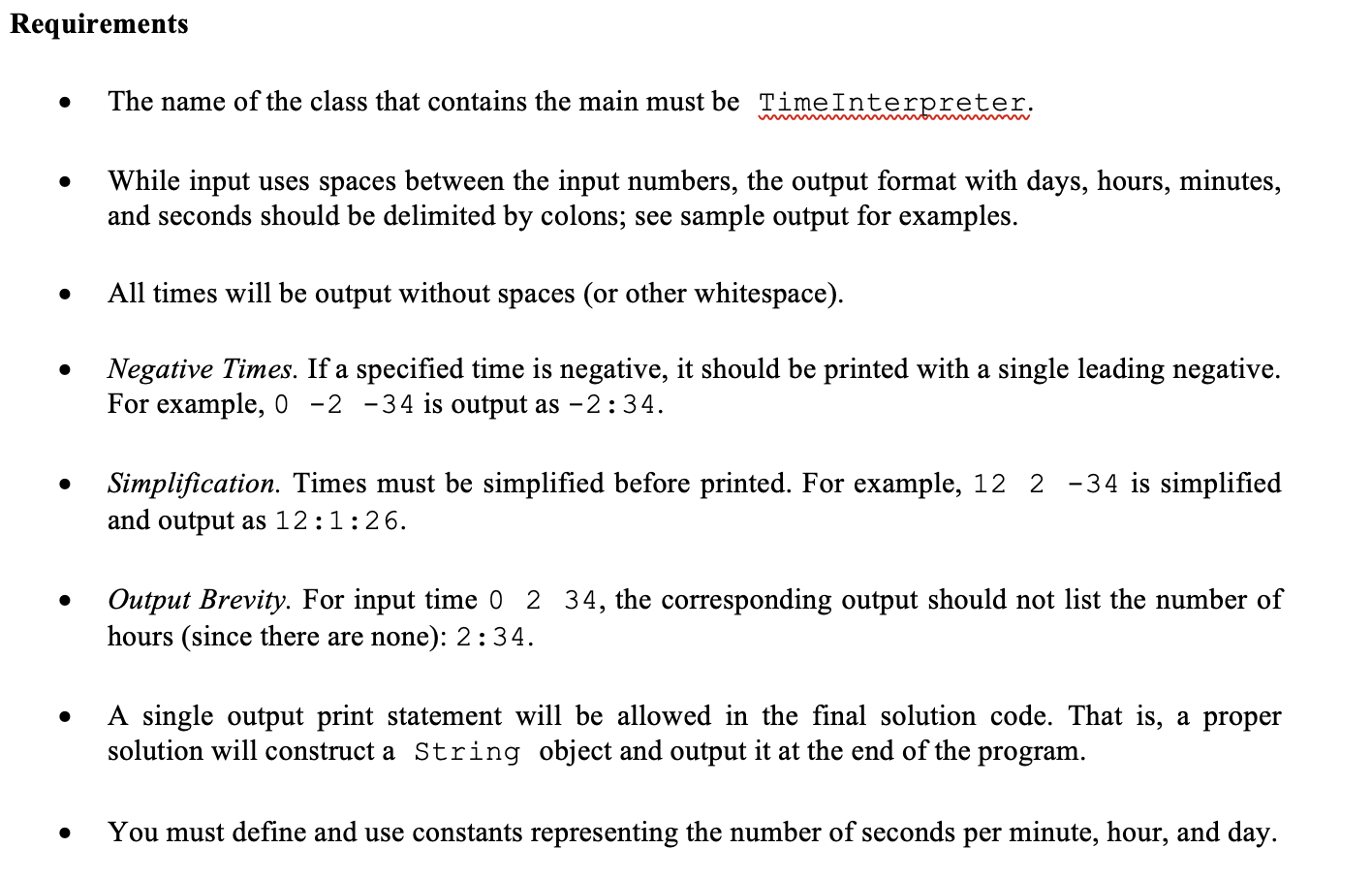 Solved Overview Write a program that accepts a time from the | Chegg.com