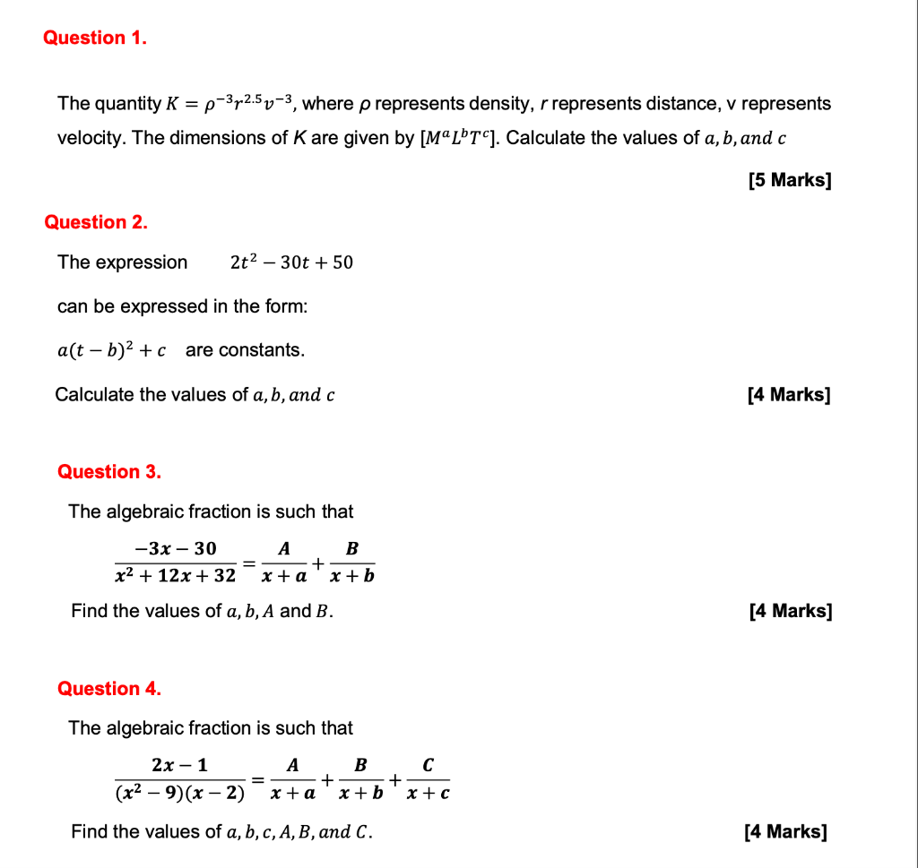 Solved The quantity K=ρ−3r2.5v−3, where ρ represents | Chegg.com