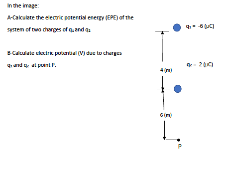 Solved In the image A-Calculate the electric potential | Chegg.com