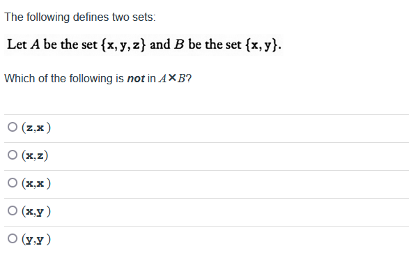 Solved The following defines two sets: Let \\( A \\) be the | Chegg.com