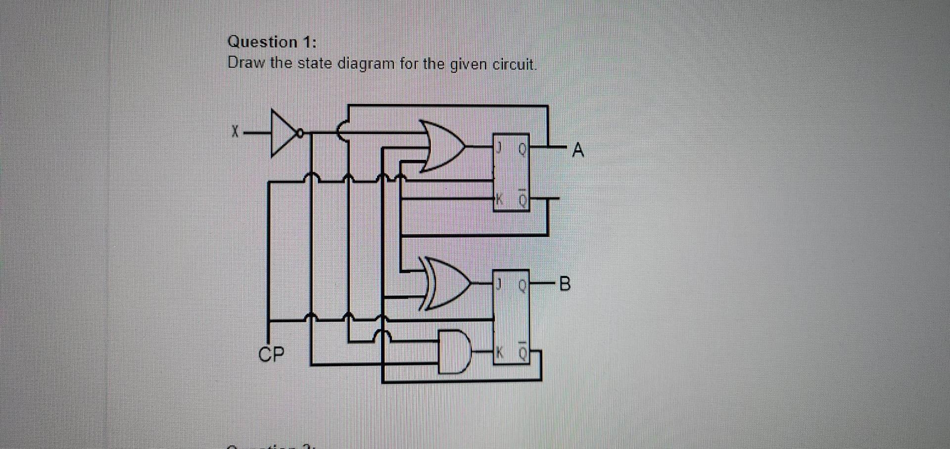Going From State Diagram To Circuit Solved Draw A Circuit Th