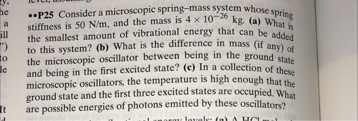 Solved spring e P25 Consider a microscopic spring-mass | Chegg.com