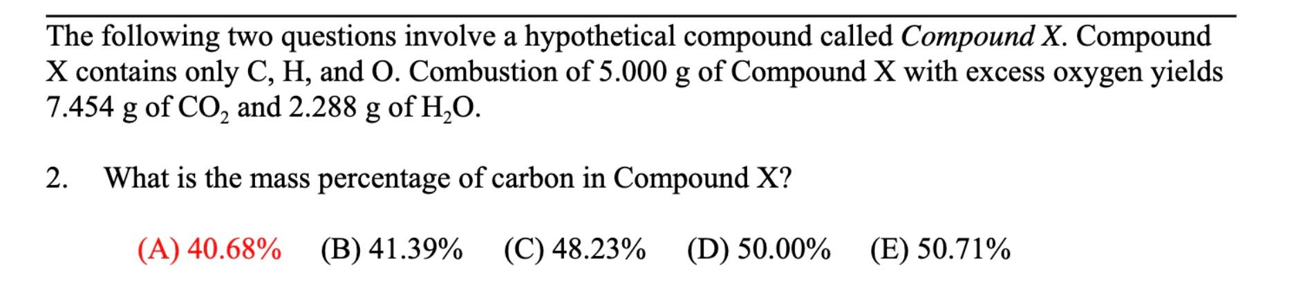 Solved The following two questions involve a hypothetical | Chegg.com