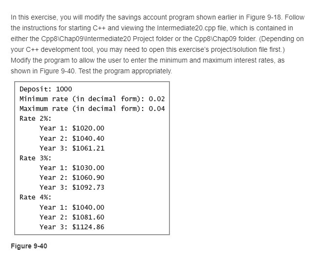 In this exercise, you will modify the savings | Chegg.com