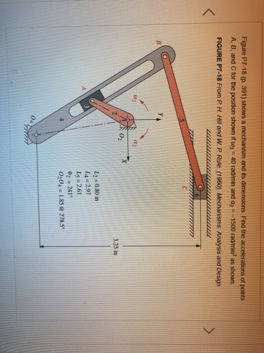 Solved Figure P7-18 (P. 391) shows a mechanism and its | Chegg.com
