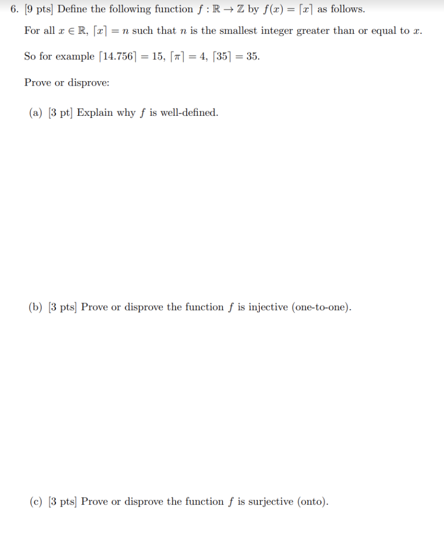 Solved For each problem, prove or disprove the given | Chegg.com