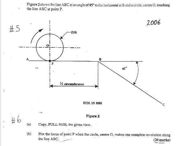 Solved Figure 2 shows the line ABC atan angle of 45% to the | Chegg.com