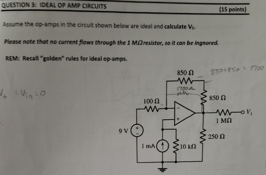 Solved QUESTION 3: IDEAL OP AMP CIRCUITS Assume the op-amps | Chegg.com