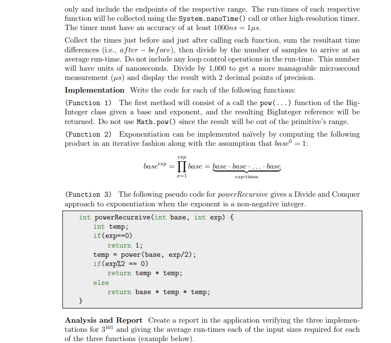 Problems 1. Overview Implement and analyze three | Chegg.com