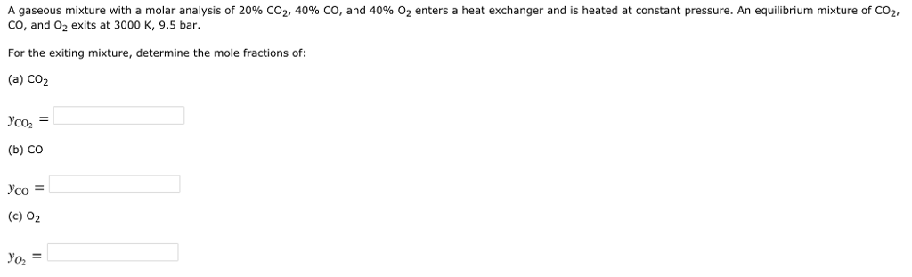 Solved A gaseous mixture with a molar analysis of 20% CO2, | Chegg.com