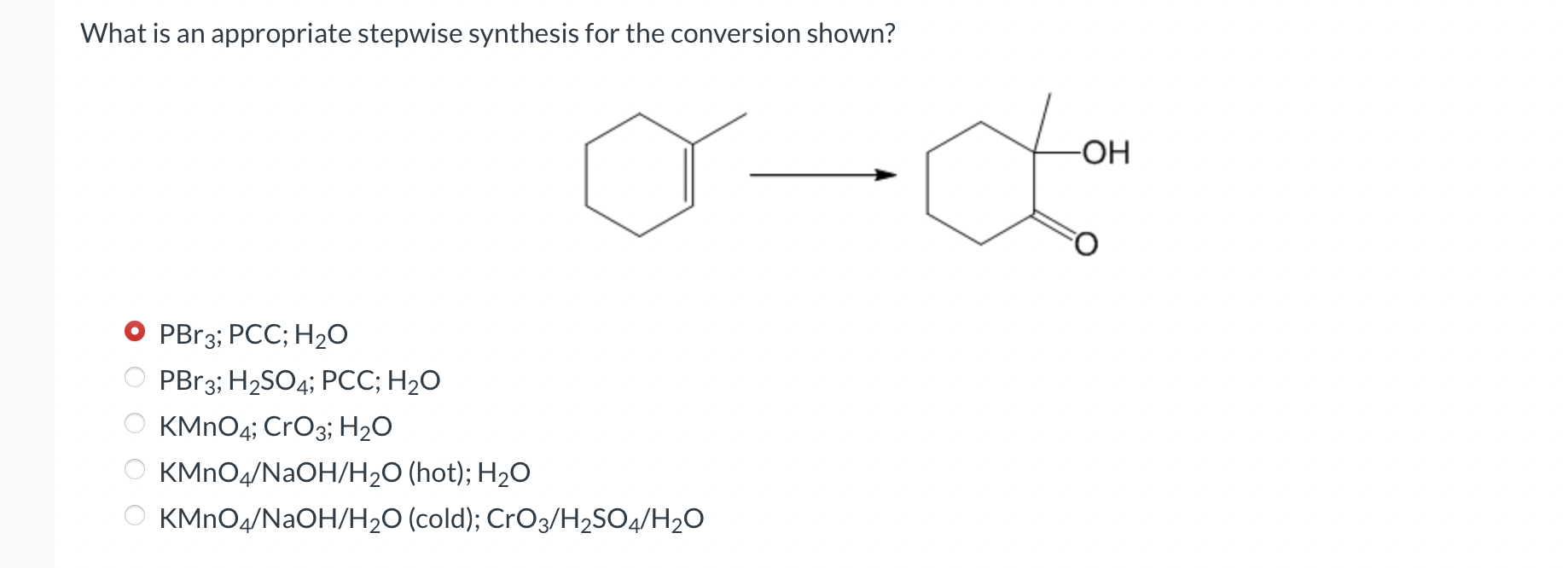 Solved What is an appropriate stepwise synthesis for the | Chegg.com