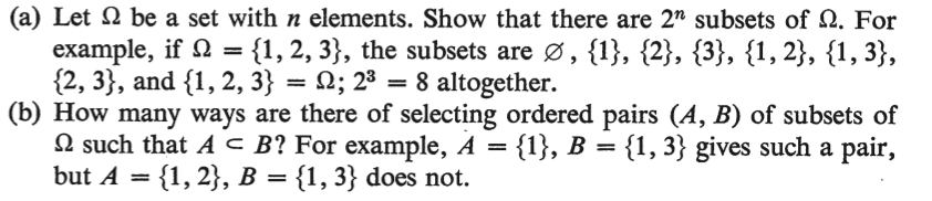 Solved = (a) Let 2 be a set with n elements. Show that there | Chegg.com