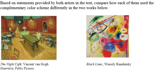 Based on statements provided by both artists in the | Chegg.com