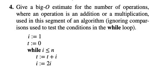 Solved Give a big- O ﻿estimate for the number of | Chegg.com