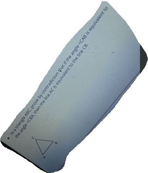 Solved C In a triangle ABC, prove by contradiction that if | Chegg.com