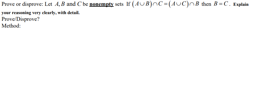 Solved First, state whether you are proving or disproving | Chegg.com