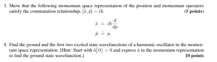 Solved 3. Show that the following momentum space | Chegg.com