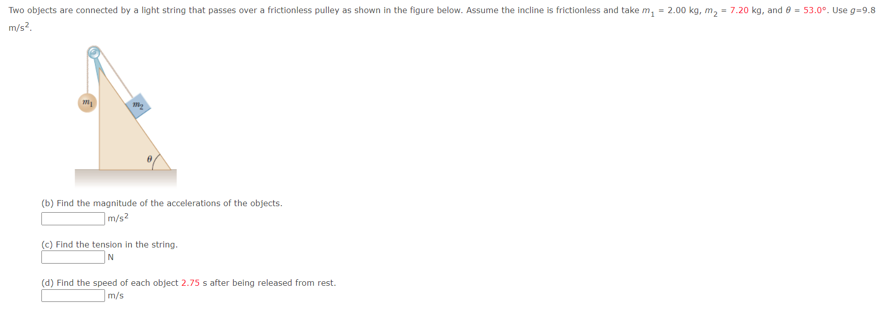 Solved ms2.(b) ﻿Find the magnitude of the accelerations of | Chegg.com