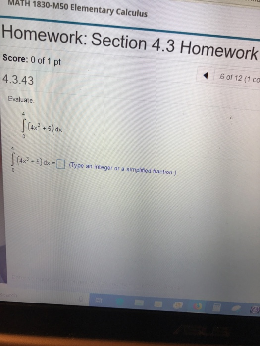 Solved MATH 1830-M50 Elementary Calculus Homework: Section | Chegg.com