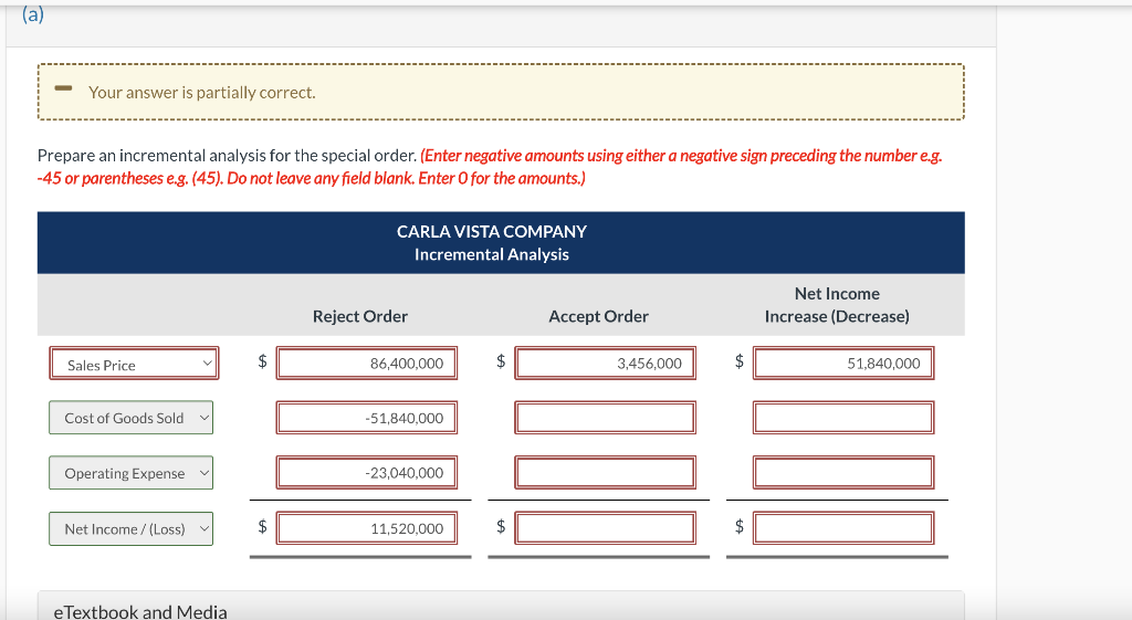 Solved Current Attempt in Progress Carla Vista Company | Chegg.com