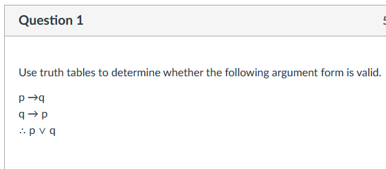 Solved Use truth tables to determine whether the following | Chegg.com