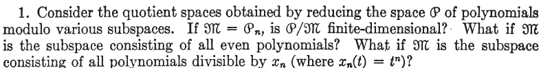 Solved 1. Consider the quotient spaces obtained by reducing | Chegg.com