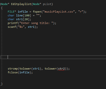 Solved Node* Editplaylist(Node* plist) FILE* infile = | Chegg.com
