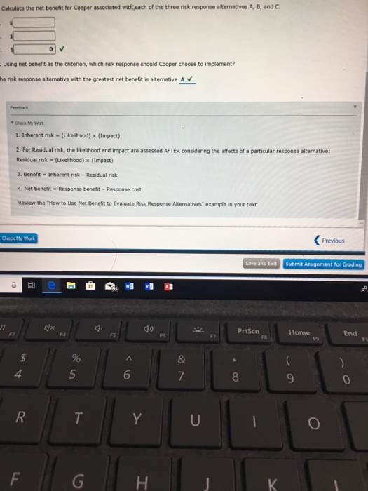 Solved Using Net Benefit to Evaluate Risk Response | Chegg.com