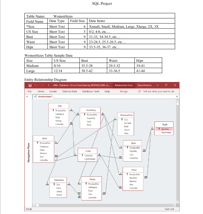 Solved SQL Project A&L is a company that sells inexpensive, | Chegg.com