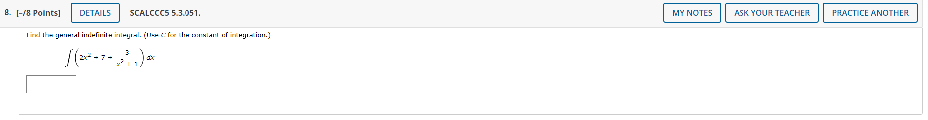Solved Find the general indefinite integral. (Use C for the | Chegg.com