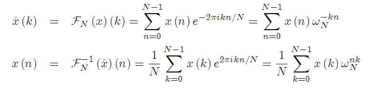 x^(k)=FN(x)(k)=∑n=0N−1x(n)e−2πikn/N=∑n=0N−1x(n)ωN−kn | Chegg.com
