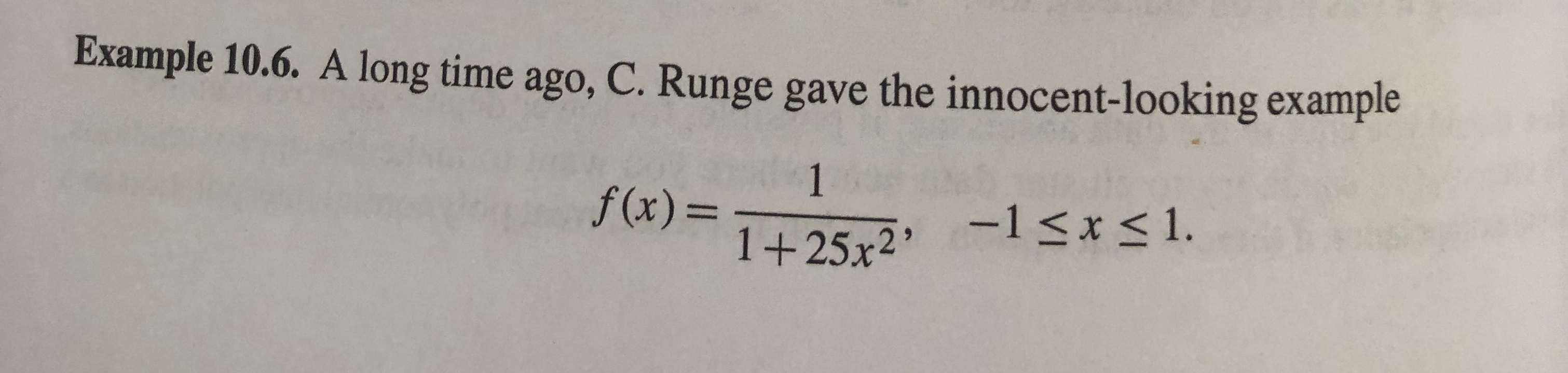 19. Interpolate the Runge function of Example 10.6 at | Chegg.com