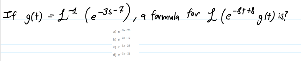 Solved If 9(t) = 44 (2-35-7), a formula for L (e=8+48 917) | Chegg.com