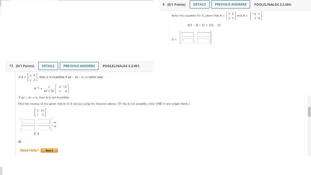 Solved 9. 10/1 Points] DETAILS PREVIOUS ANSWERS POOLELINALG4 | Chegg.com