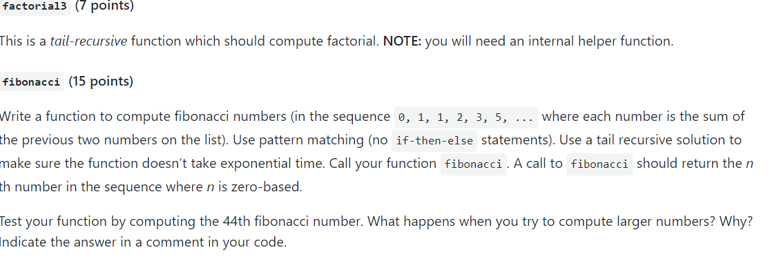 factorial3 (7 points) This is a tail-recursive | Chegg.com