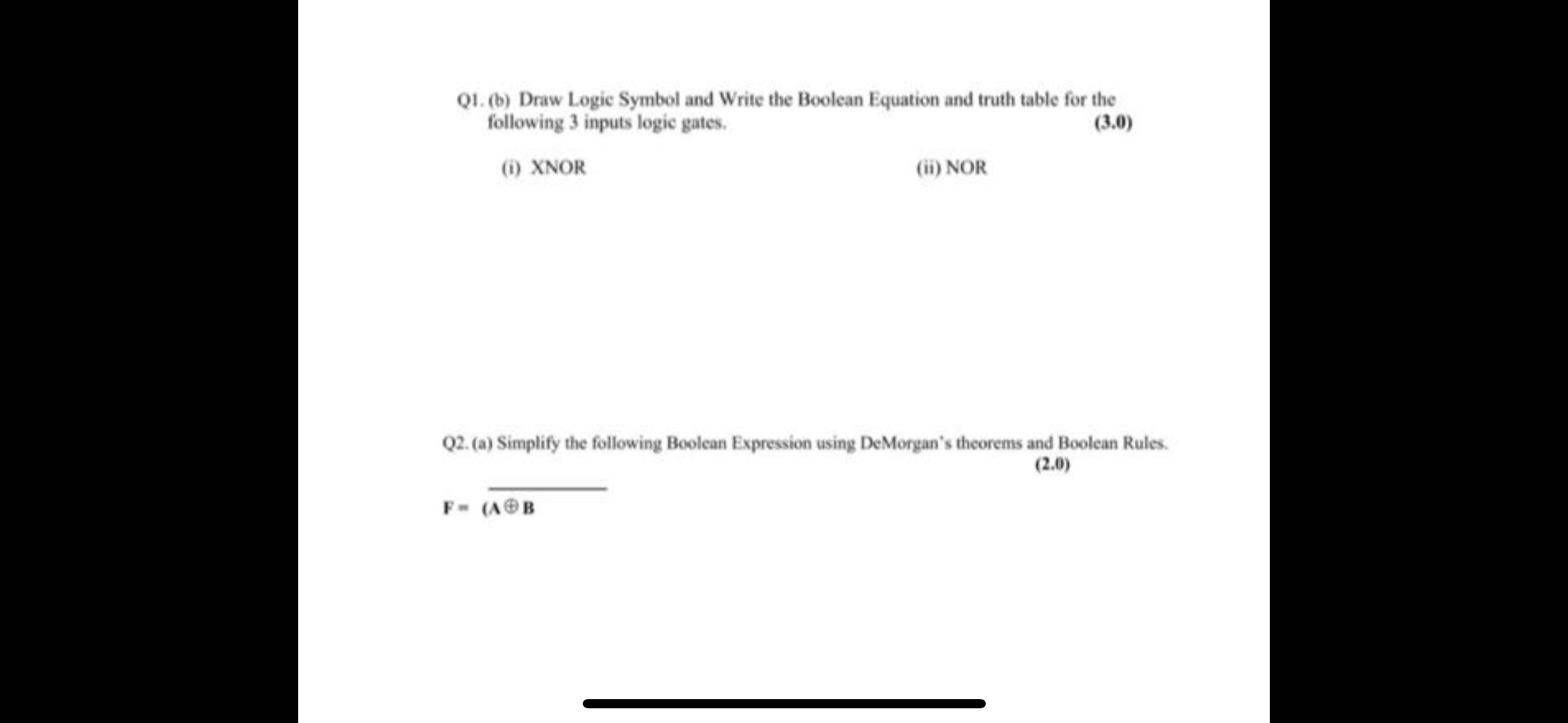 Solved Q1. (b) ﻿Draw Logic Symbol and Write the Boolean | Chegg.com