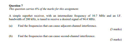 Solved Question 7 This question carries 6% of the marks for | Chegg.com