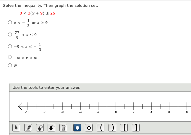 Solved Solve the inequality. Then graph the solution set. | Chegg.com