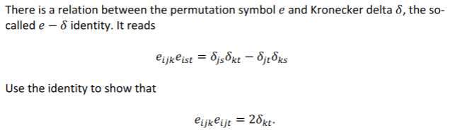 Solved There is a relation between the permutation symbol e | Chegg.com