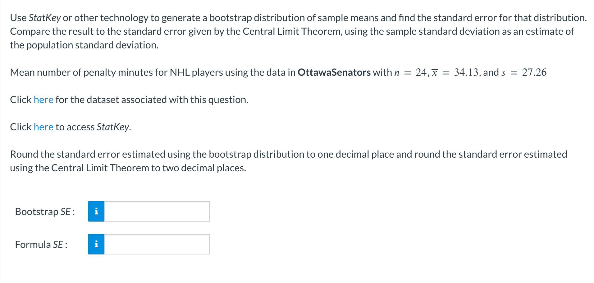 Solved Use StatKey or other technology to generate a | Chegg.com