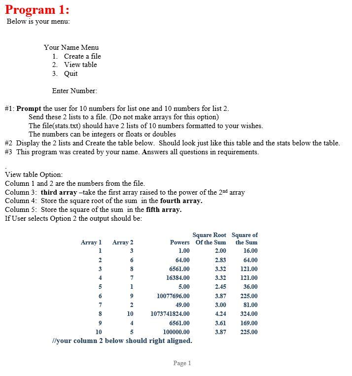 Solved C++... complete the program according to the | Chegg.com