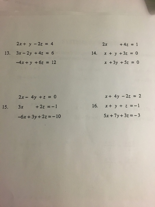 Solved Numbers 14, 15 and 16. Find all solutions that | Chegg.com