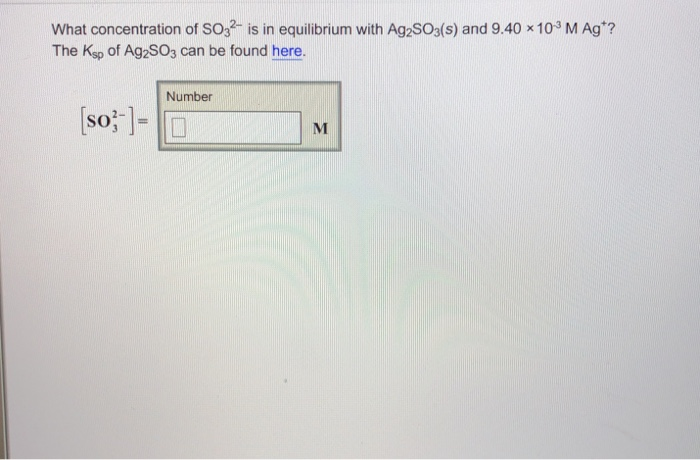 Solved What concentration of SO3 is in equilibrium with Ag | Chegg.com