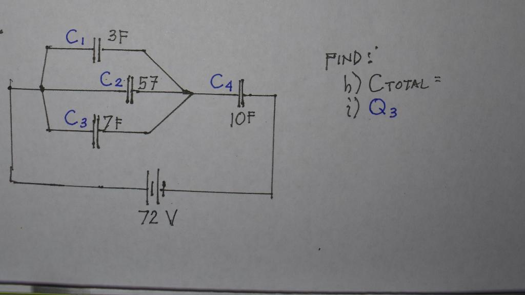 Solved 3F CHF C2|157 FIND: CAL h) CTOTAL = i) Q3 3 C3 JOF | Chegg.com