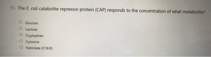 Solved The E. coli catabolite repressor protein (CAP) | Chegg.com