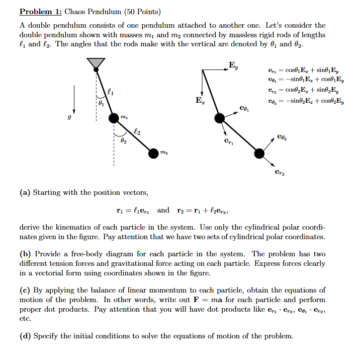 Solved Problem 1: Chaos Pendulum (50 ﻿Points)A double | Chegg.com