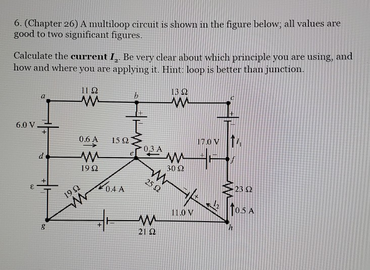 Solved 6. (Chapter 26) A multiloop circuit is shown in the | Chegg.com