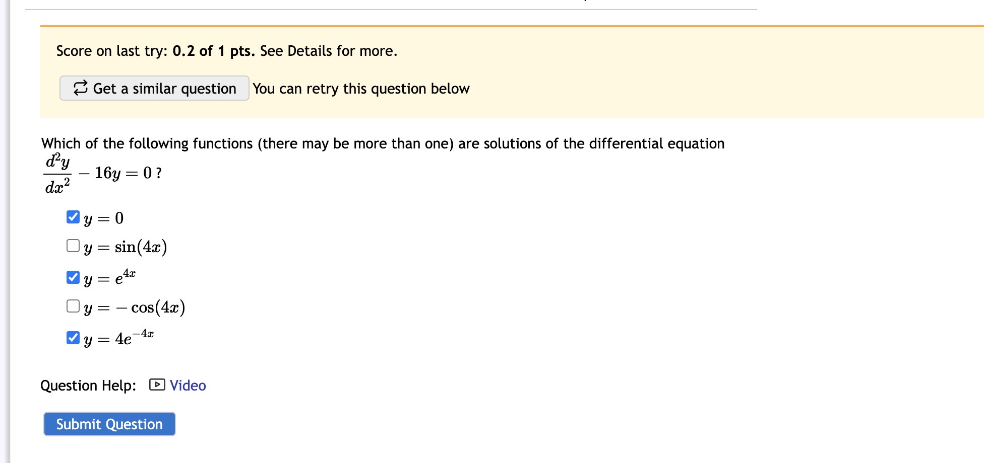 Solved please show work and check if im correct. Which of | Chegg.com