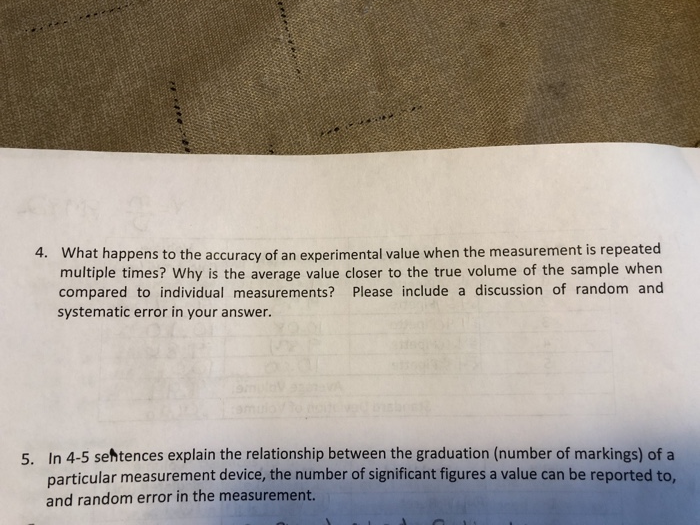 Solved what happens to the accuracy of an experimental value | Chegg.com