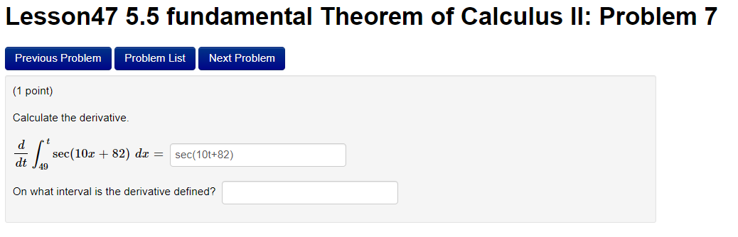 Solved Lesson 47 5.5 fundamental Theorem of Calculus II: | Chegg.com